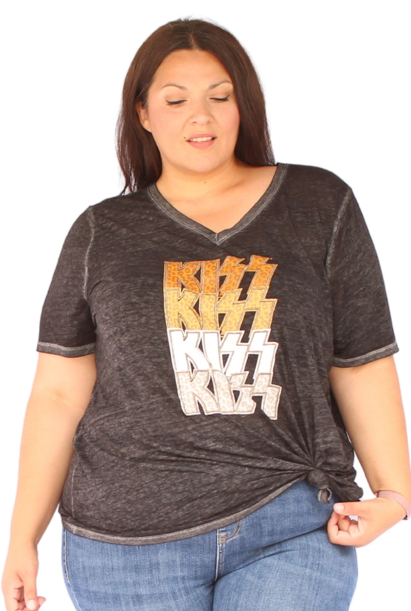 Torrid Kiss Rock Band burnout Graphic Tee, Size 22/24 – The Plus Bus ...